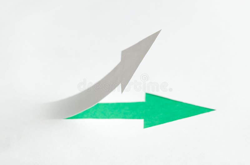 Close Up View of Arrow with Shadow Growing Up Stock Photo - Image of ...