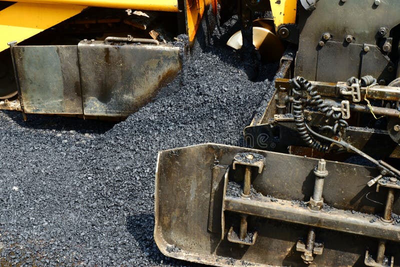 829 Asphalt Paver Machine Laying Road Surface Stock Photos - Free ...