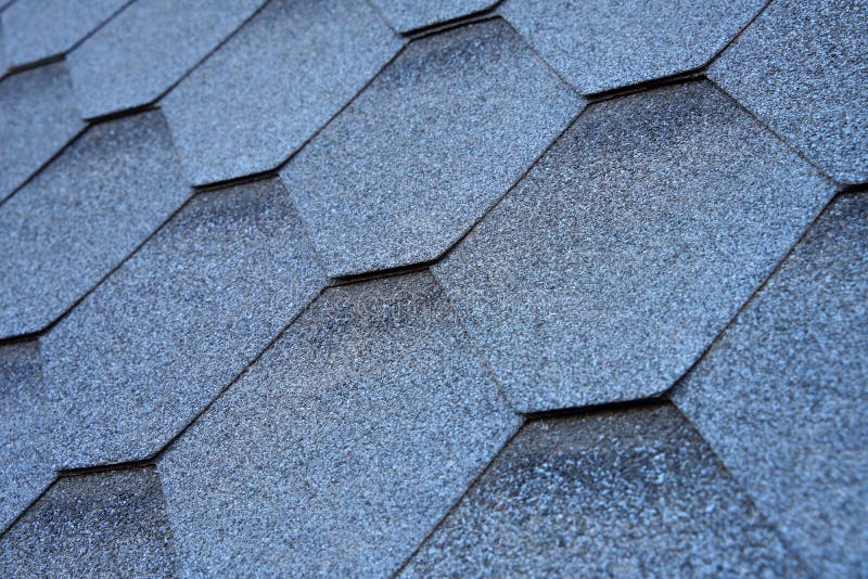 Close Up View on Asphalt Roofing Shingles Background. Stock Image ...