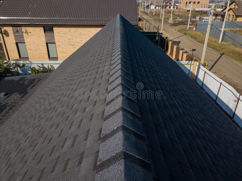 Shingles Texture - Close Up View of Asphalt Roofing Shingles Stock ...