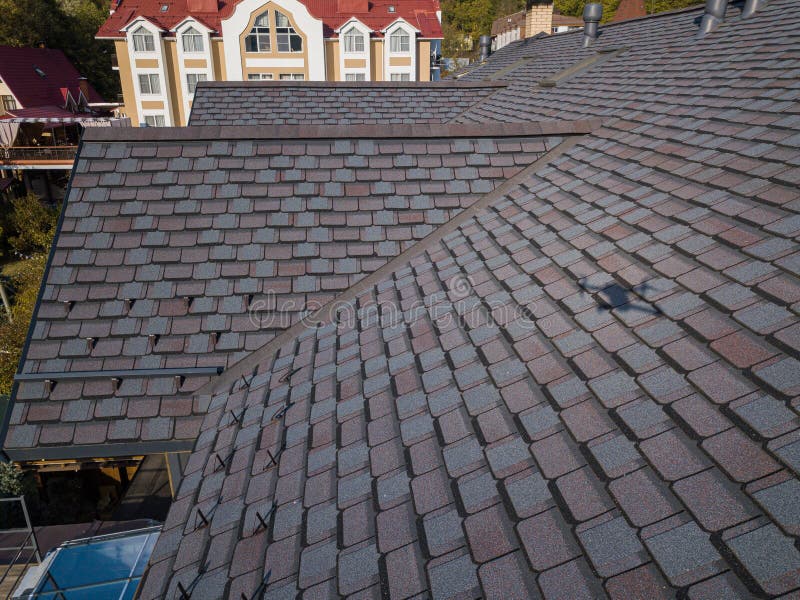Shingles Texture - Close Up View of Asphalt Roofing Shingles Stock ...