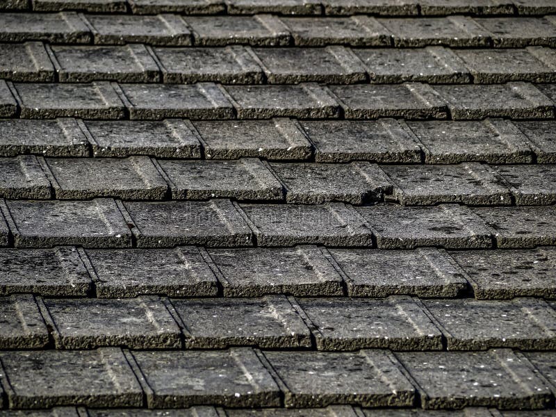 Close-Up View of Asphalt Shingle Roofing in Geometric Patterns Stock ...