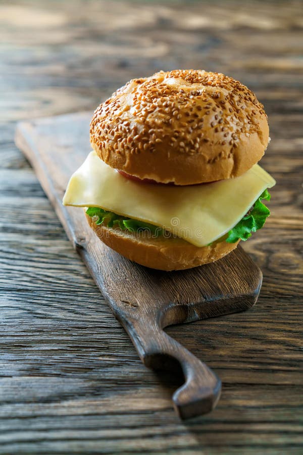 Close Up View of Assembling a Beef Hamburger Stock Image - Image of ...