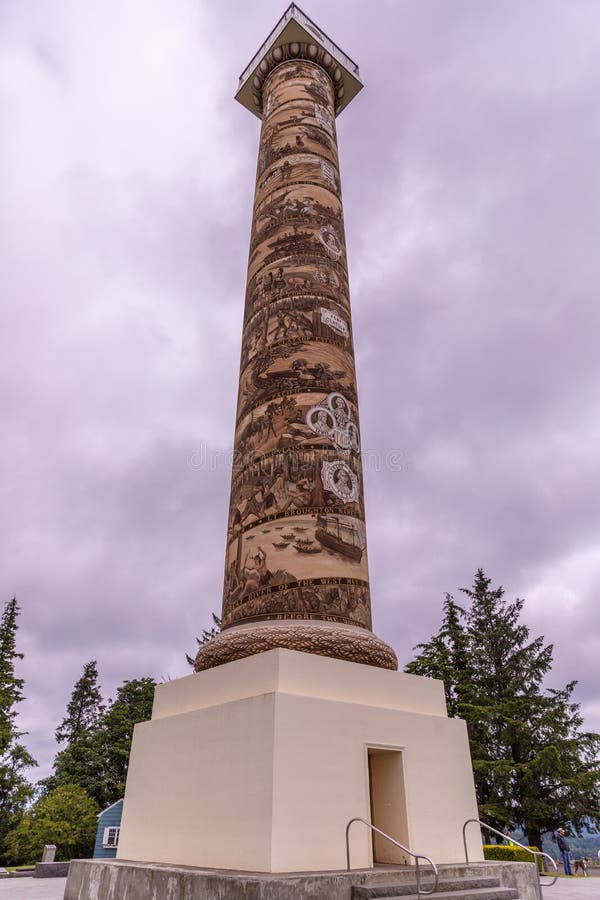 Close Up View on Astoria Column Editorial Stock Image - Image of ...