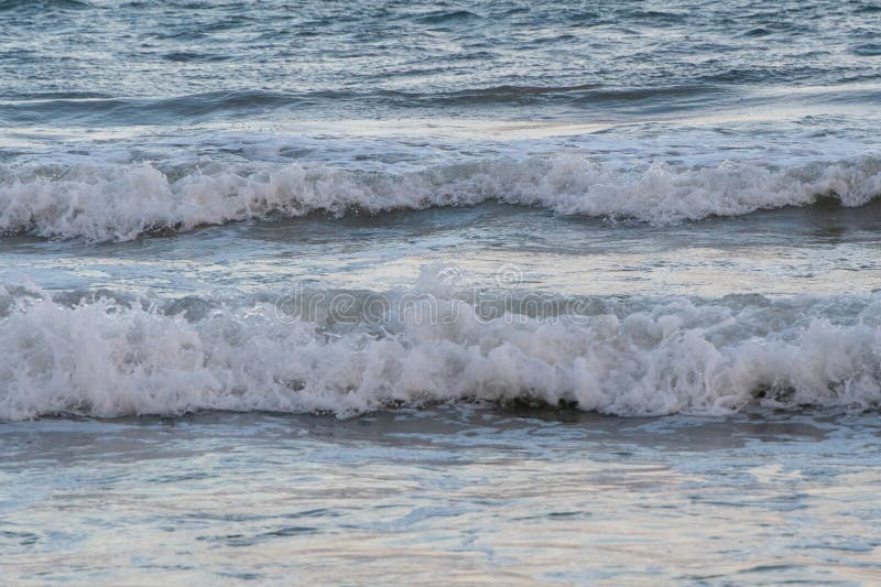 Close Up View of Atlantic Ocean Waves Breaking Ashore on this New ...