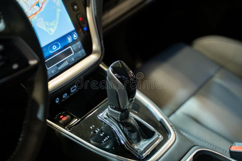Close-up View of an Automatic Car Gear Shift Stock Photo - Image of ...
