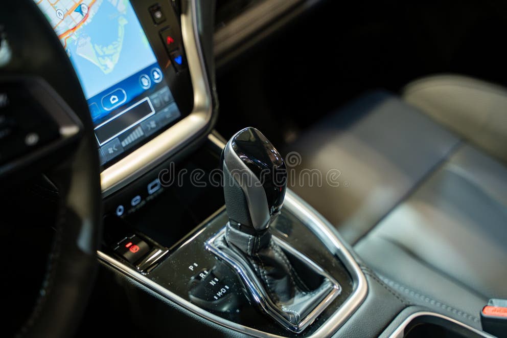 Close-up View of an Automatic Car Gear Shift Stock Photo - Image of ...