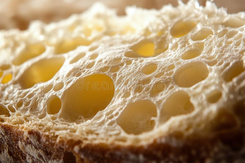 Close Up View of Bacteria Colonizing Organic Bread Surface in Indoor ...