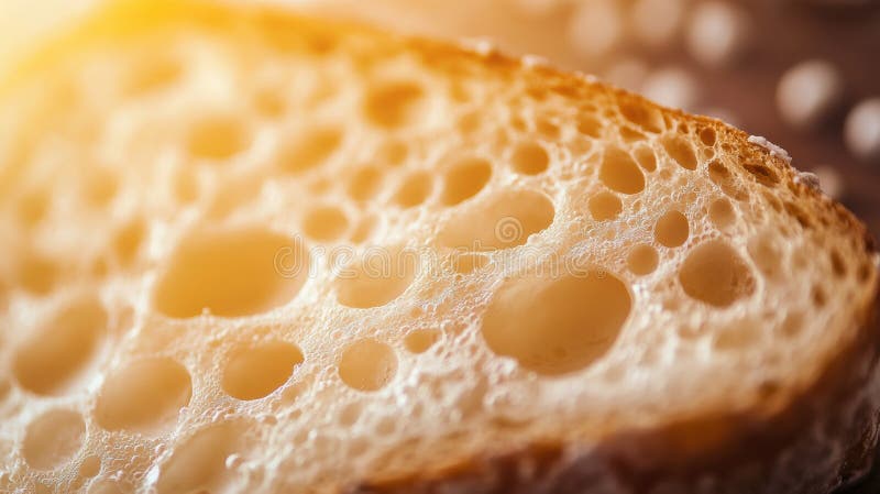 Close Up View of Bacteria Growth on Bread Showcasing Microbial Activity ...