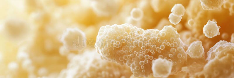 Close Up View of Bacteria Thriving on a Piece of Bread Showcasing ...