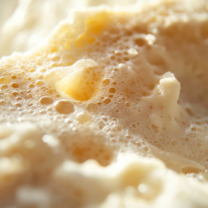 Close Up View of Bacteria Thriving on a Piece of Cheese, Revealing ...