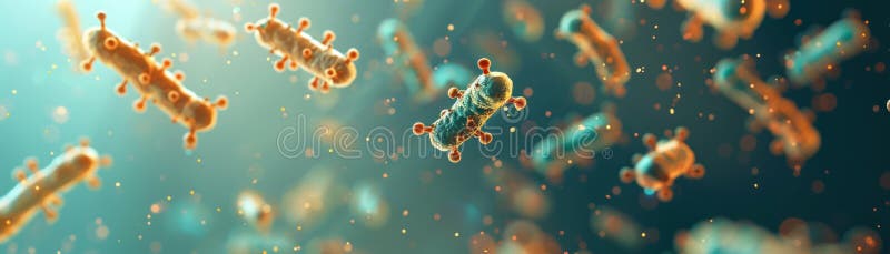 Bacteria Spreading on a Surface, Showing the Process of Contamination ...