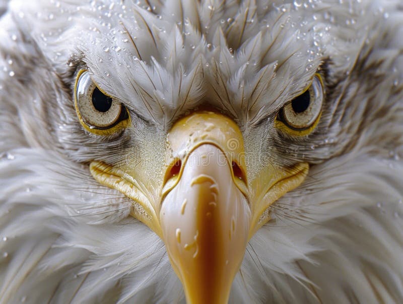 Close-up View of a Bald Eagle S Facial Features Stock Image - Image of ...