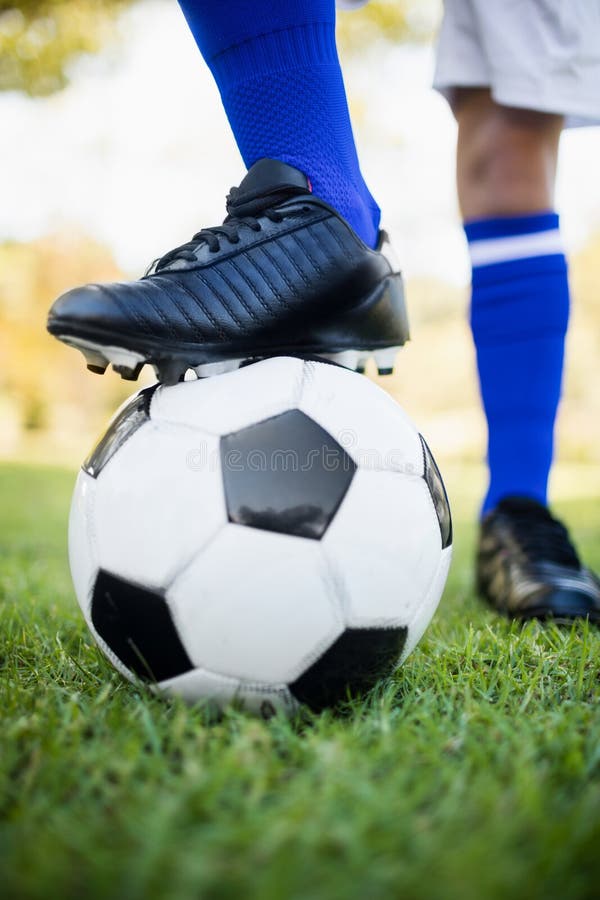 Close Up View of Balloon Under Football Boots Stock Photo - Image of ...