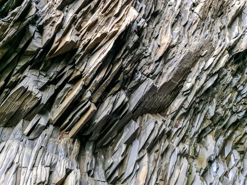 Basalt Rock Formation Creating Stunning Natural Pattern Iceland Stock ...