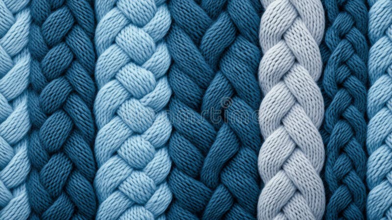 A Close-up View of Beautifully Braided Textiles in Various Shades of ...