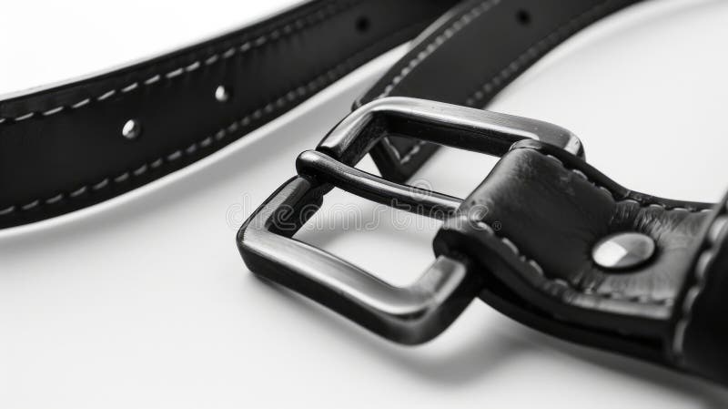 A Close-up View of a Belt on a White Surface, Perfect for Showcasing ...