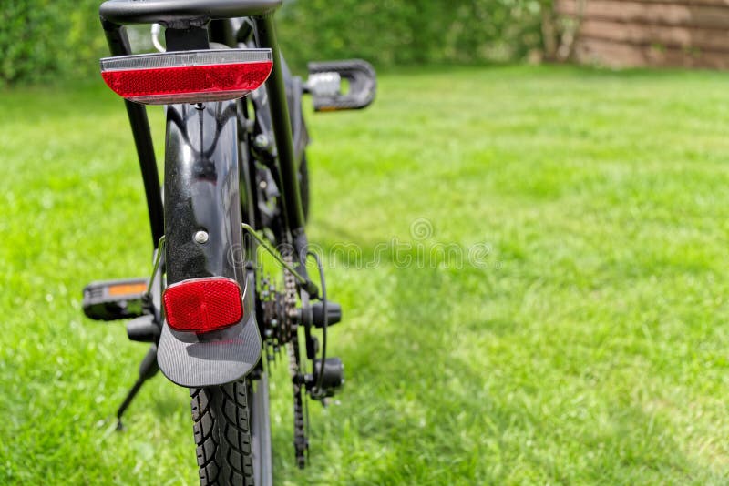 Close-up View of a Bicycle from Behind Stock Photo - Image of grass ...