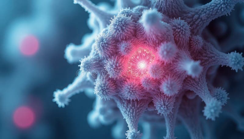 Close-up View of Biological Sample Analyzed Under Cryogenic Electron ...