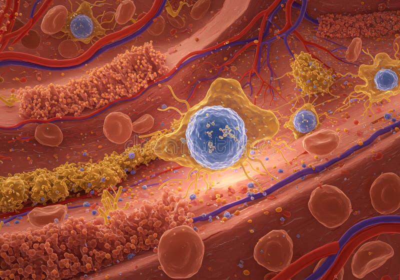 Cellular Structure Cross Section Stock Illustration - Illustration of ...