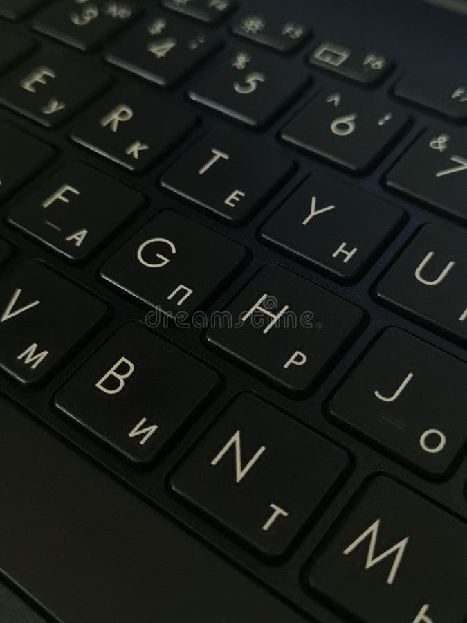 Close Up View of Black Computer Keyboard Stock Photo - Image of laptop ...
