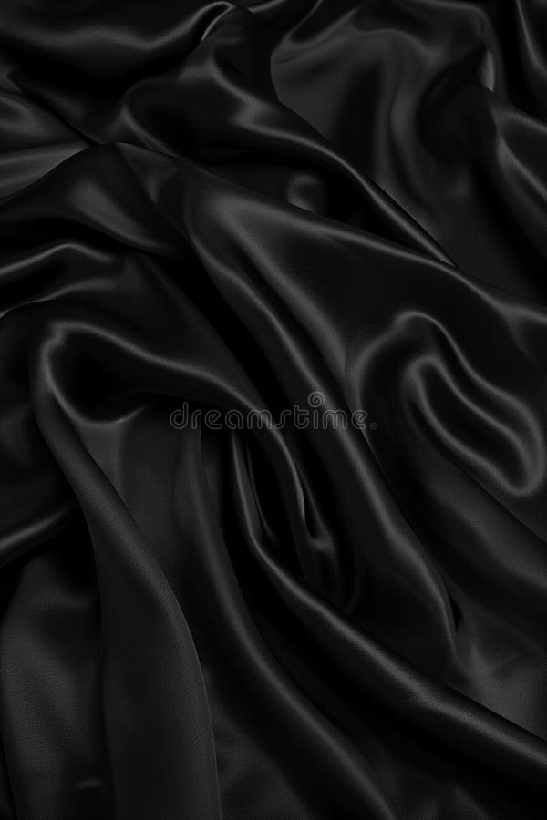 Close-up View of Black Fabric Texture with Intricate Pattern. Dark ...