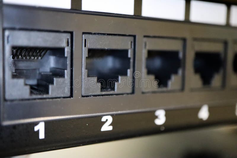 Network LAN patch panel stock photo. Image of panel, optic - 40259216