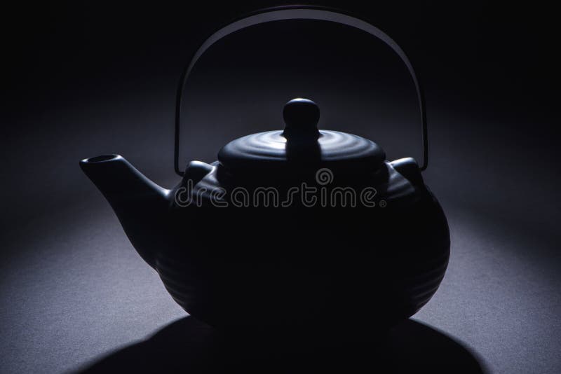 Close-up View of Black Traditional Chinese Teapot Stock Image - Image ...