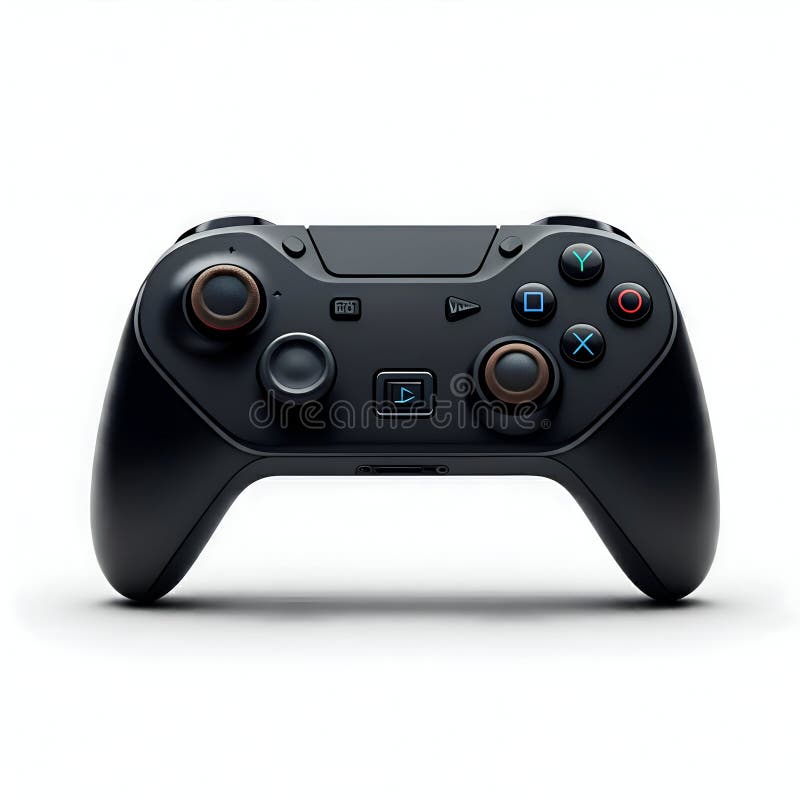 AI Generated Image of a Black Video Game Controller with Various ...