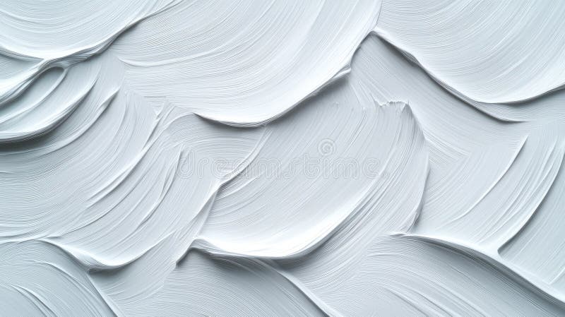 Close-up View of Black and White Abstract Painting Featuring Irregular ...