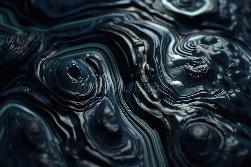 A Close Up View of a Black and White Marble Surface Stock Illustration ...