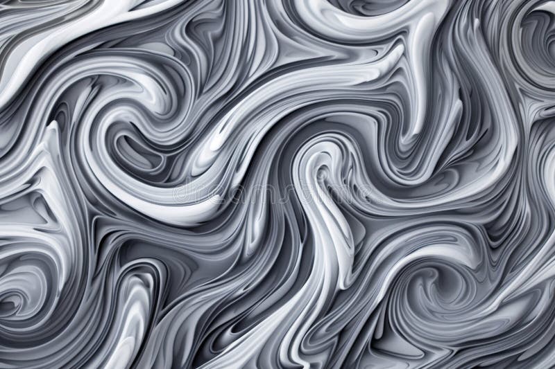 Close-up View of a Black and White Marble Texture with Swirling ...