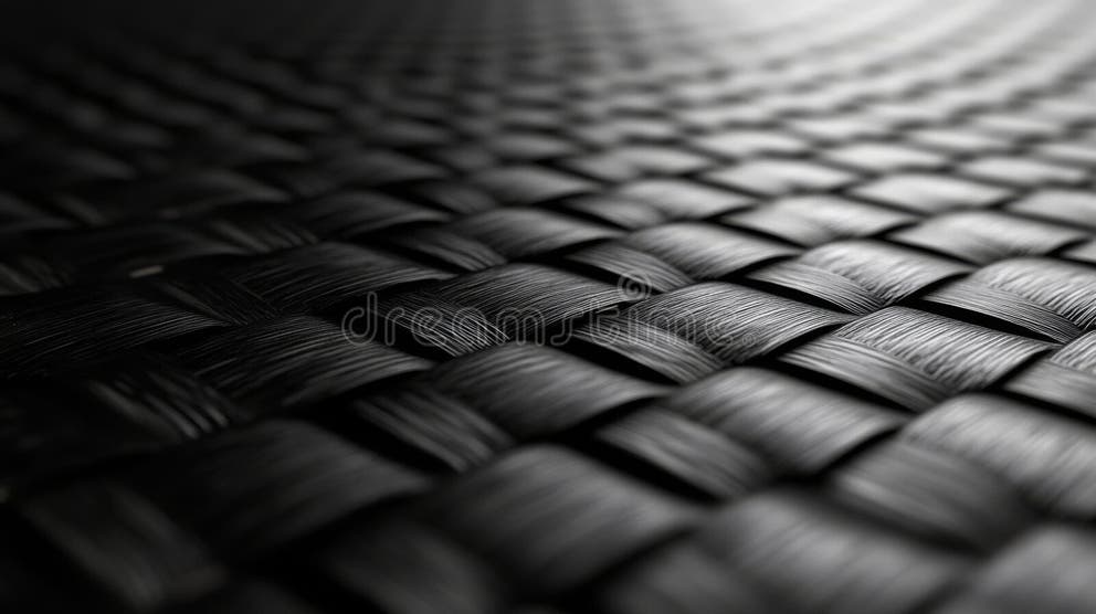 Close Up View of Black Woven Fabric Texture Stock Illustration ...