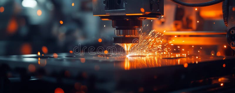 Close-up View of a Blacksmith Forging Metal with Sparks Flying in a ...