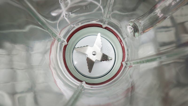A Close-up View of a Blender Blade and Base Stock Image - Image of ...