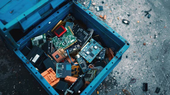 E-Wastes Digital Requiem: a Symphony of Discarded Circuit Boards Stock ...