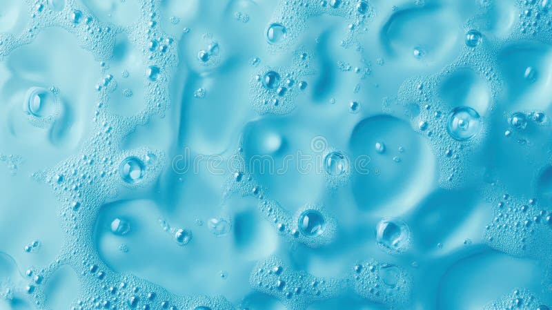 Close-up View of Blue Bubbles in Water Foam Texture Stock Illustration ...