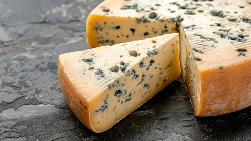 Close Up View of Blue Cheese Showcasing Intricate Mold Patterns and ...