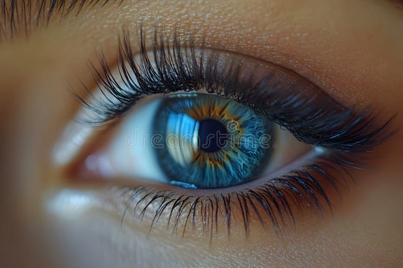 Detailed Close-Up of a Blue Eye with Distinctive Patterns for Anatomy ...
