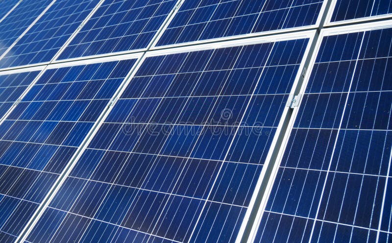 Blue solar panels. stock photo. Image of generation - 126786006