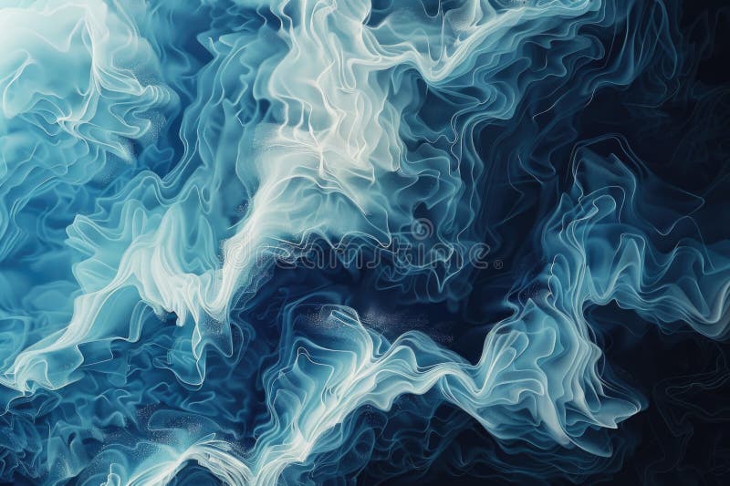 A Close-up View of Blue and White Smoke Particles in the Air, Suitable ...
