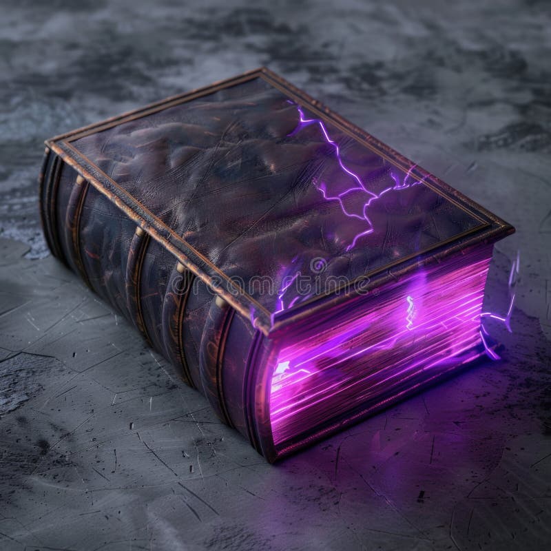 A Close-up View of a Book with a Purple Lightning Bolt on the Cover ...