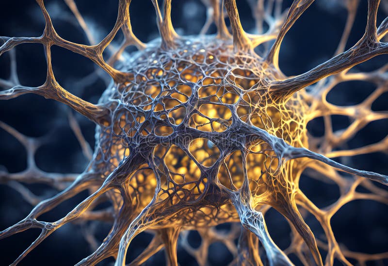 A Close-up View of a Brain, Showcasing Its Intricate Neuron Structure ...