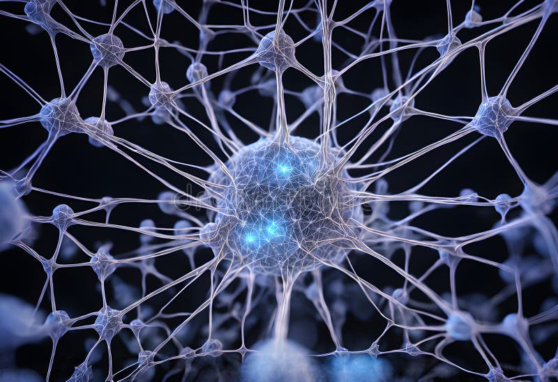 A Close-up View of a Brain, Showcasing Its Intricate Neuron Structure ...