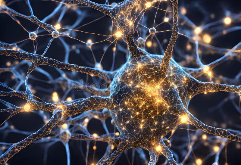 A Close-up View of a Brain, Showcasing Its Intricate Neuron Structure ...