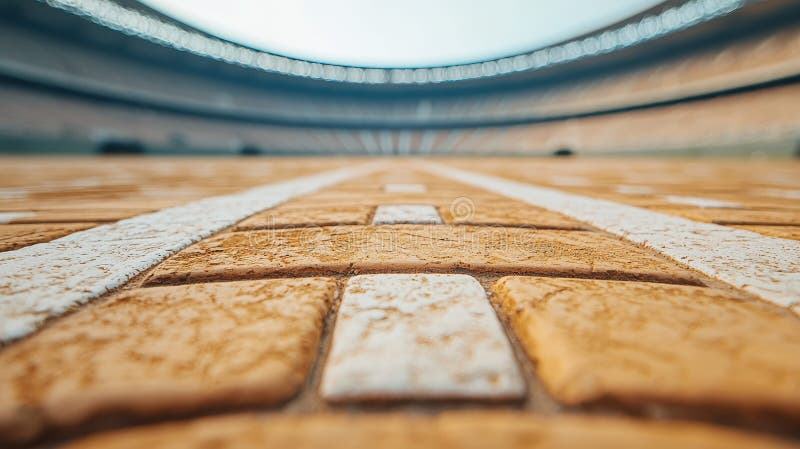 Stadium Brick Pavement White Lines Sports Field Ground Texture Athletic ...