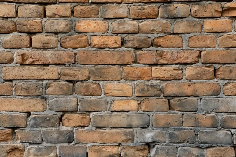 Close-up View of Brick Wall with Diagonal Pattern of Brown Bricks ...
