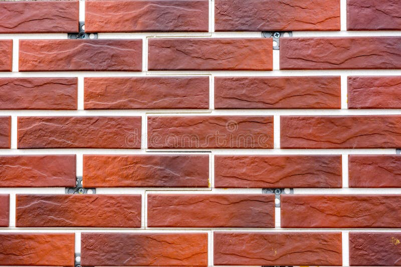 Close-up View of a Brick Wall Facade with Red Bricks Stock Photo ...