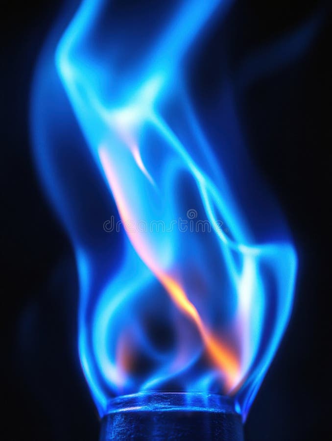 Gas Flame Dancing on a Stove Top Showcasing Cooking Potential in a ...