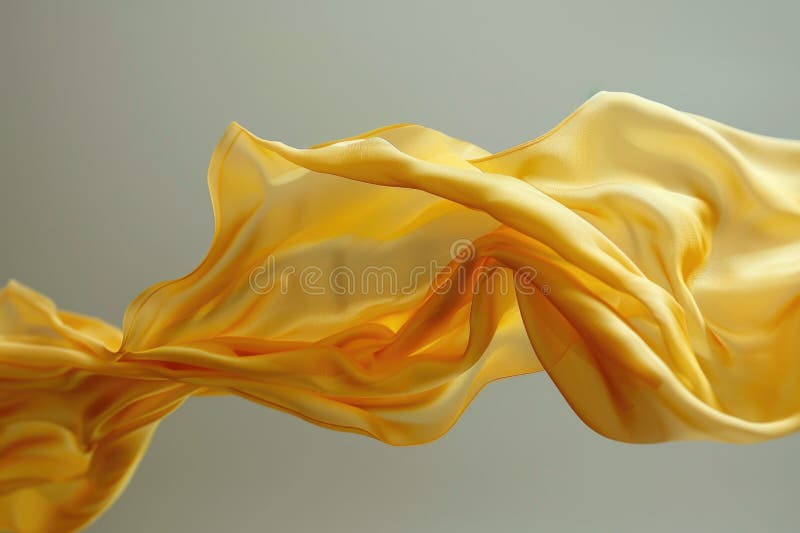 Close-up View of a Bright Yellow Cloth Lying Flat on a Table Stock ...